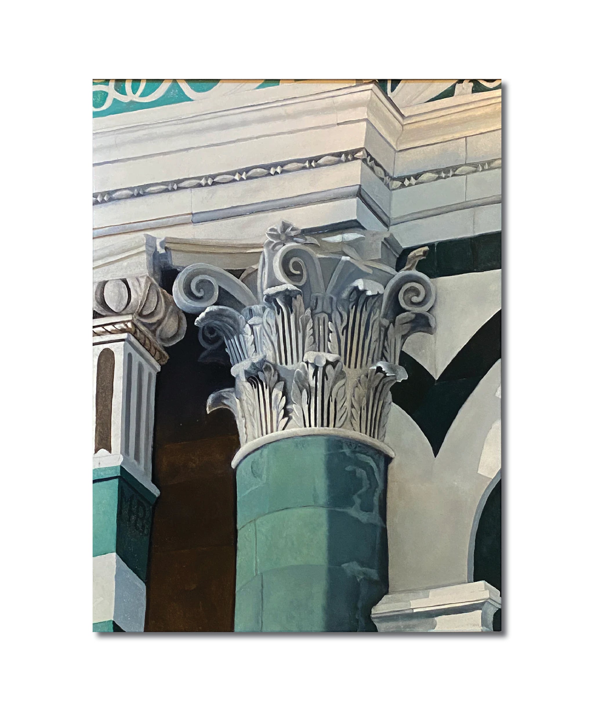 'CORINTHIAN COLUMN' - Oil on Gessoed Panel