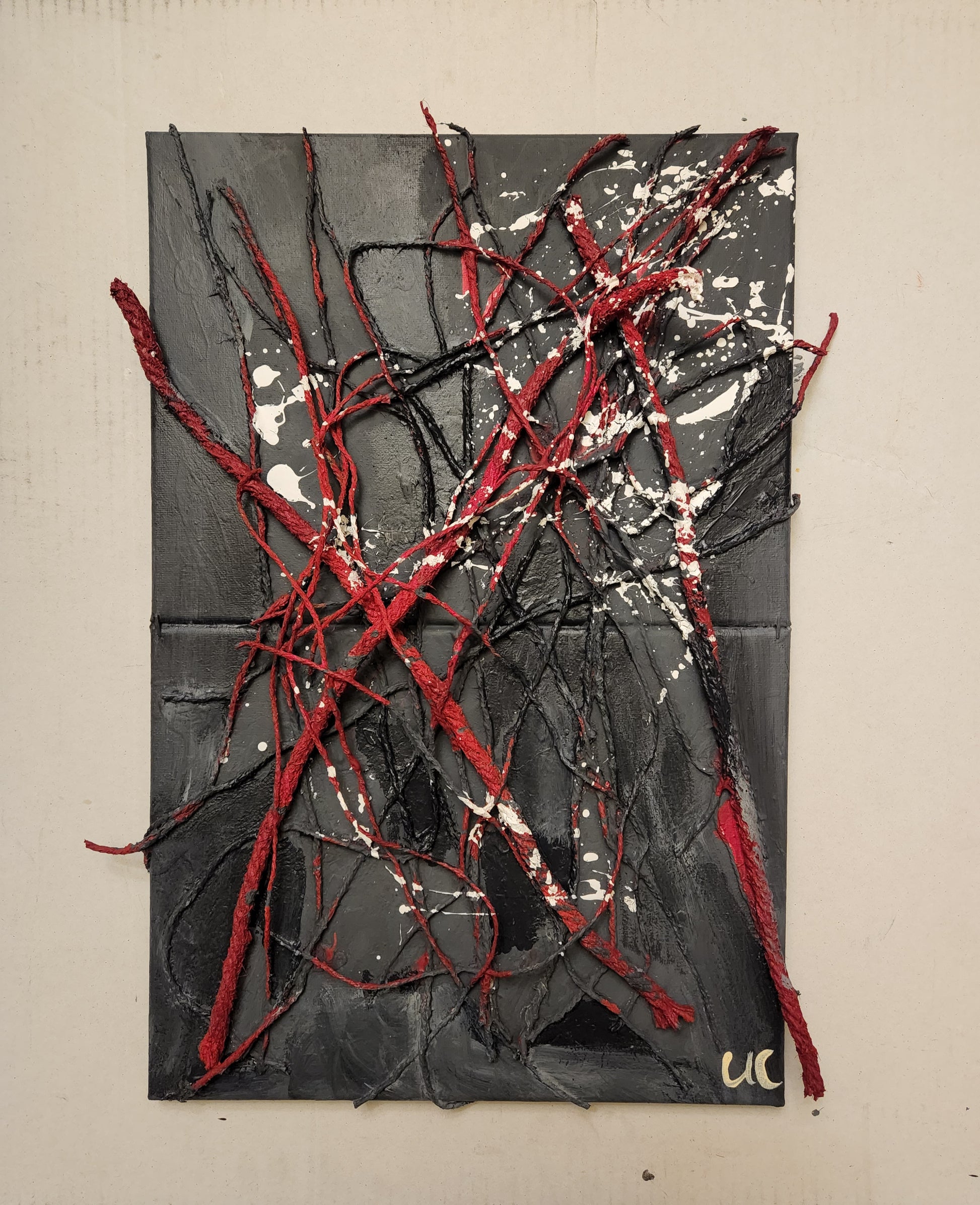 ''COVERED'' Acrylic and Mixed Media on Canvas – Apricus Art Collection