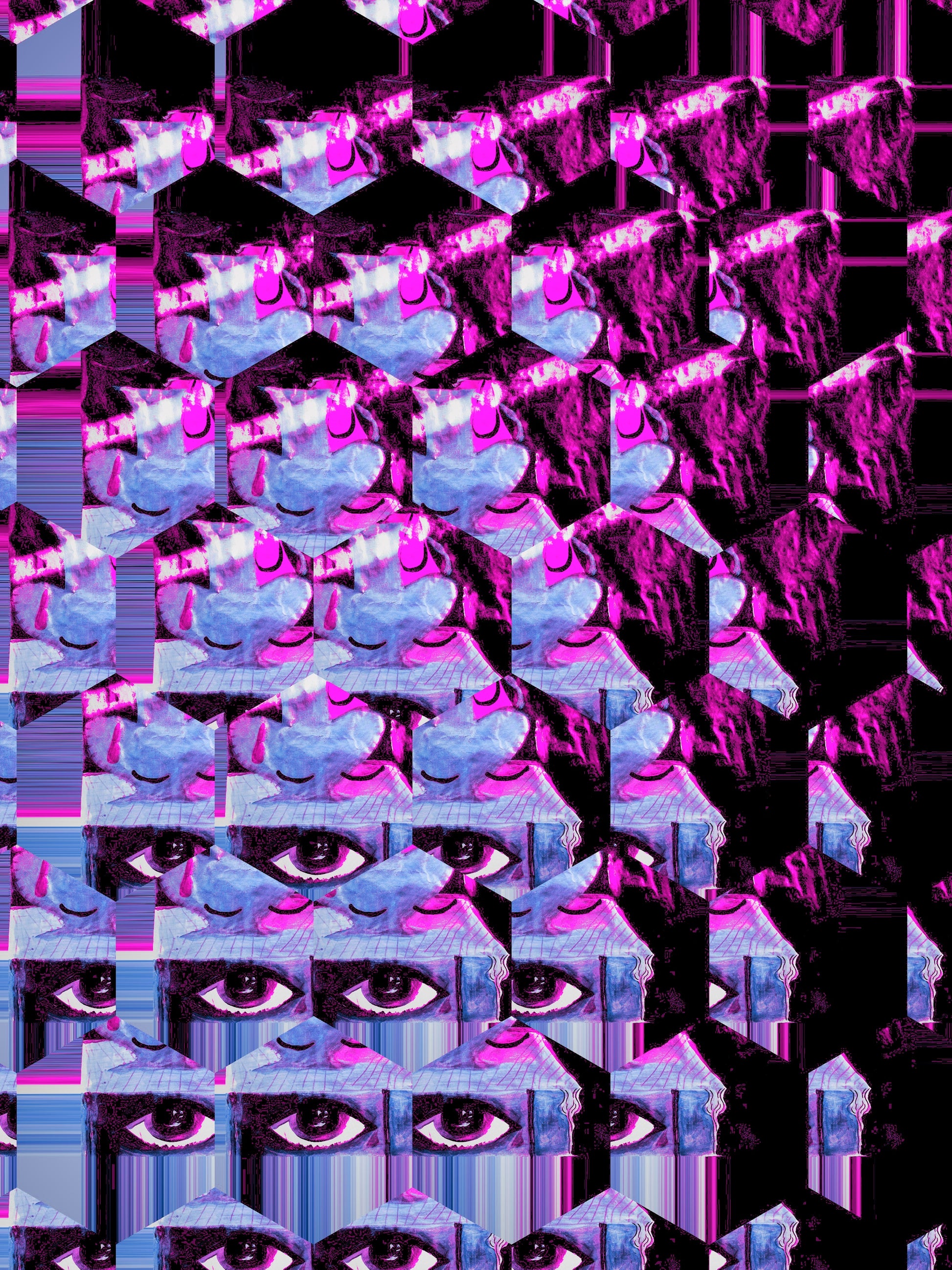 'RED EYE ' Original Print, Mixed Media Drawing – Apricus Art Collection